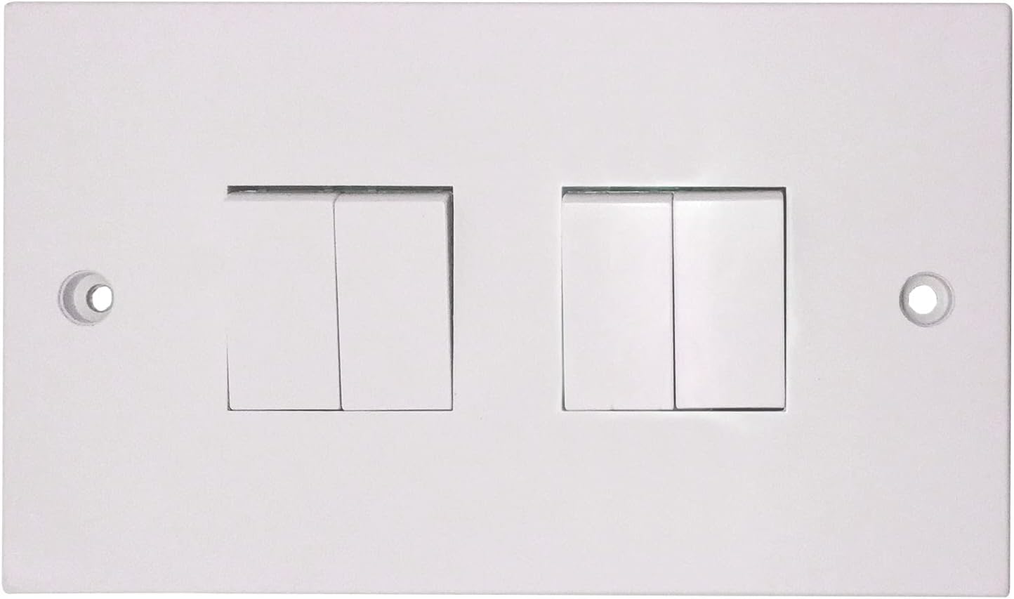 Mk K4874WHI 10A 4-Gang Single Pole 2-Way Plate Switch : Amazon.co.uk ...