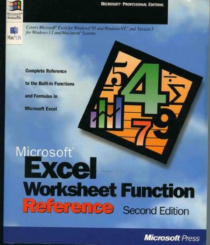Microsoft Excel Worksheet Function Reference: Microsoft Corporation ...