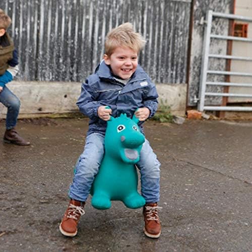 Happy Hopperz Inflatable Bouncy Ride On Toys – Green Dragon – TopToy