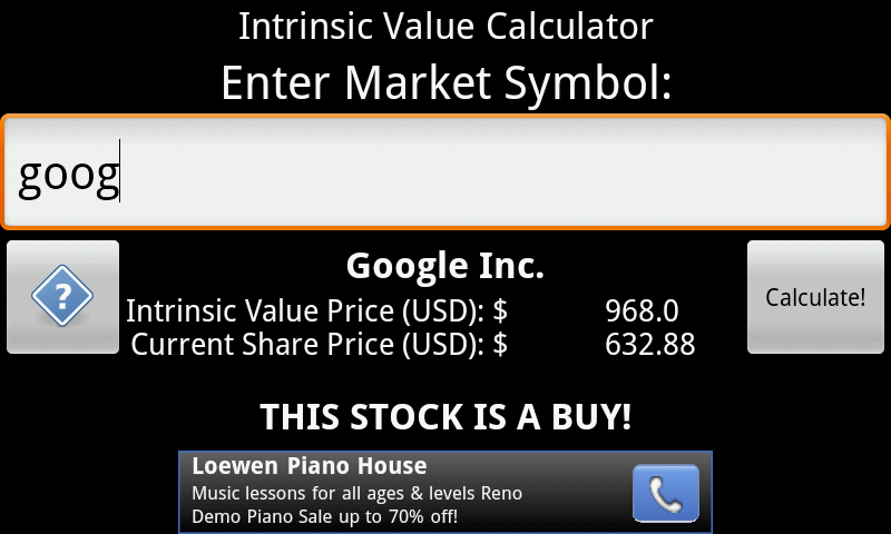 Intrinsic Value Calc FREE:Amazon.com:Appstore for Android
