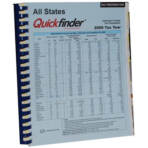 All States Quickfinder Handbook (2009 Tax Edition, Individual Income ...