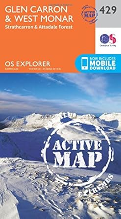 Glen Carron & West Monar Map | Weatherproof | Strathcarron & Attadale ...