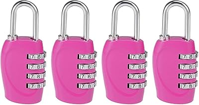 KLEBREIS 4PCS Luggage Locks 3 Digit Combination Padlock Mini Travel ...
