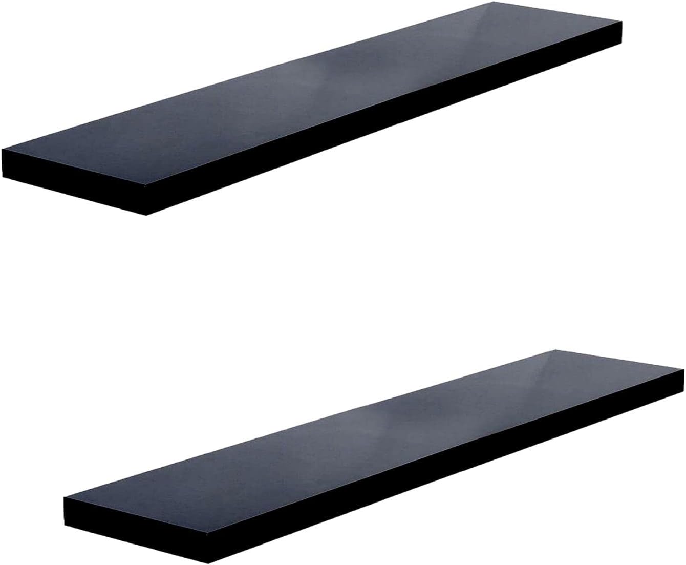 Roseley Set of 3 High Gloss Floating Shelves 40cm No Visible Brackets ...