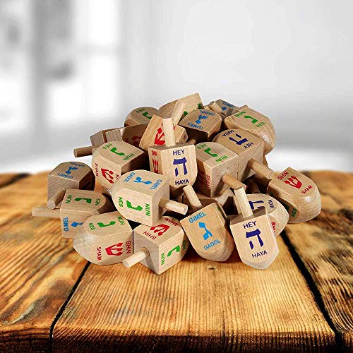 Snapklik.com : Zion Judaica Bulk Pack Wood Dreidels Medium Bulk-Pack ...
