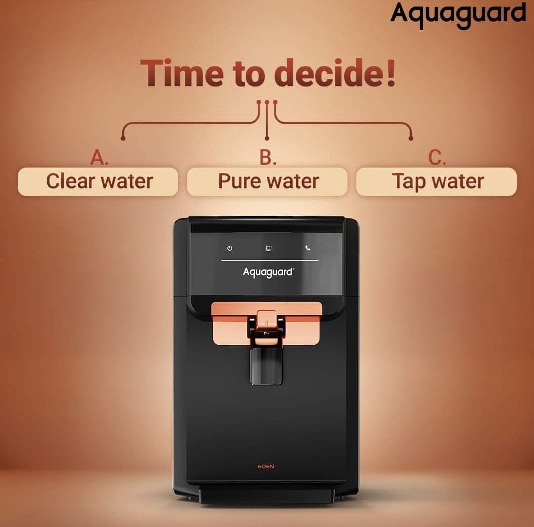 Aquaguard Copper Eden UV+stainless steel tank with 5L storage water ...