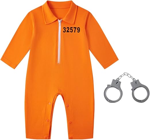 Amazon.com: Kewlent Baby Boy Prisoner Costume Infants Inmate Costumes ...