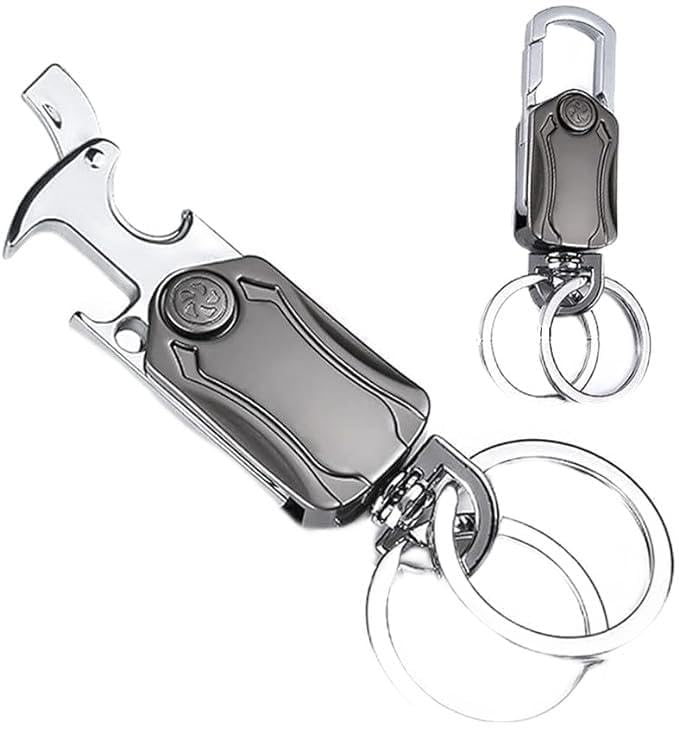 JEKEMI Multifunction Keychain 5 IN 1 Heavy Duty Dual Ring Metal ...