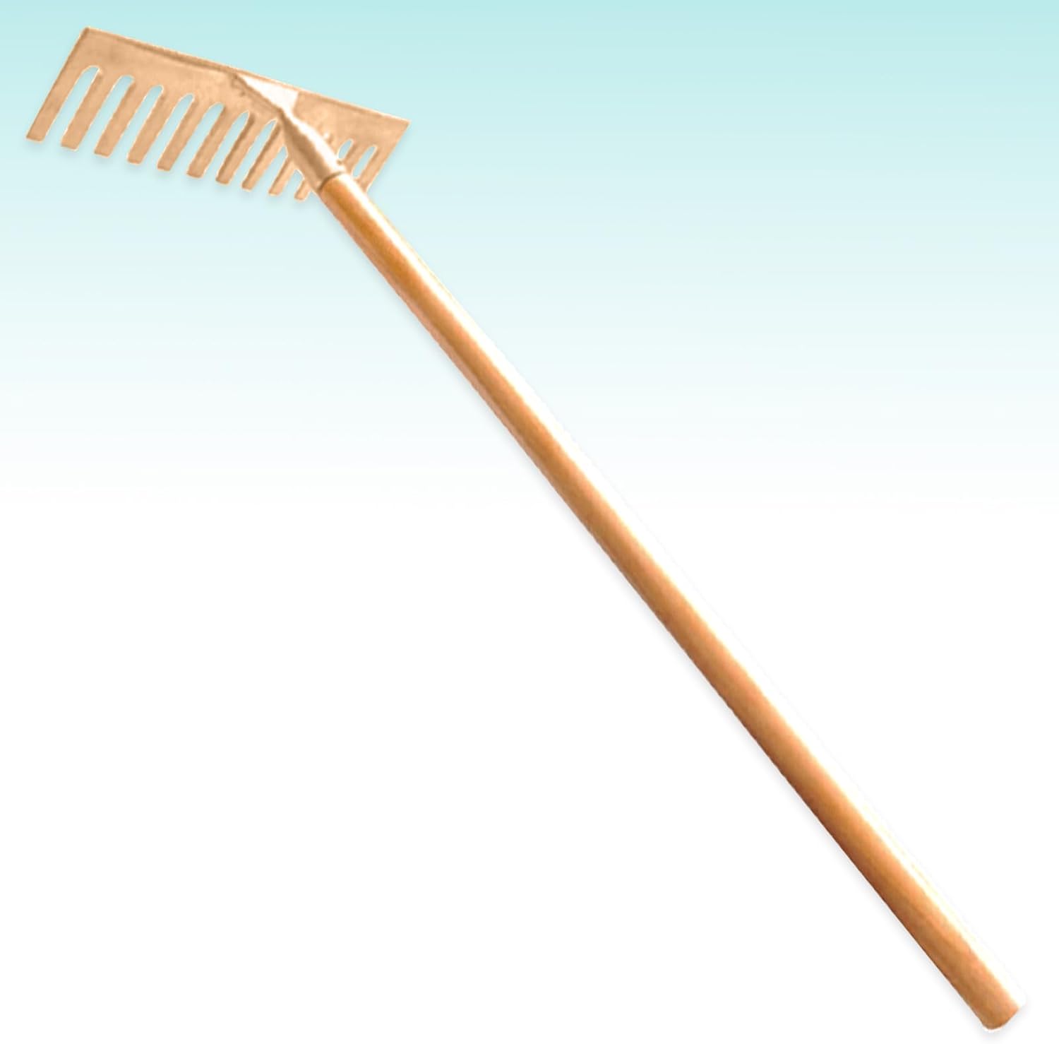 WEDO Non-Sparking Rake,Leaf Rake with Wooden Handle,Length 1270mm ...