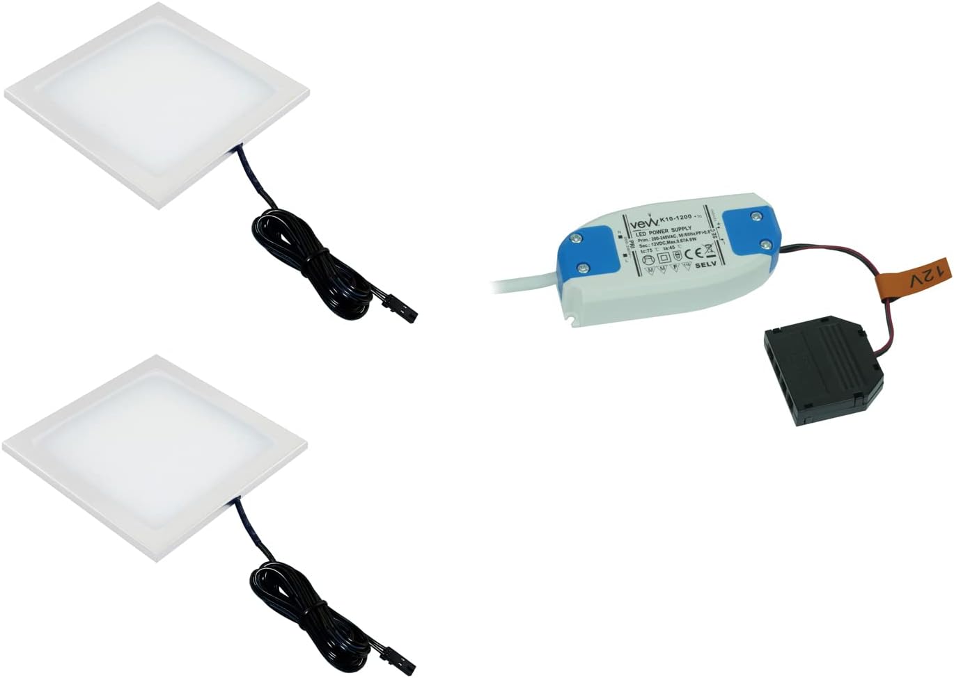 TLW | Slim Square LED Square Panel Light 3W with 8W Driver | Warm White ...