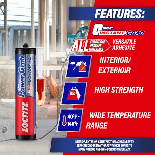 Loctite Power Grab All-Purpose Construction Adhesive, high strength ...