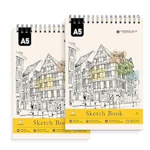 Jhingalala Paper Sketchbook I Top Spiral-Bound Sketchpad For Artists I Professional Grade ...