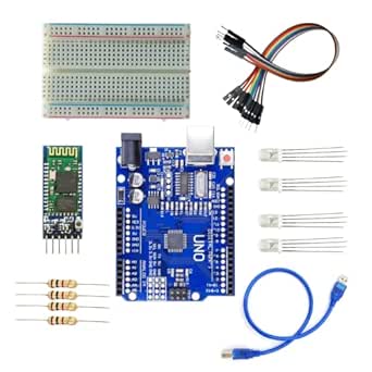 Elconics Embedded Starter kit for Compatible with Arduino UNO R3, Breadboard,RGB LED, Resistor ...