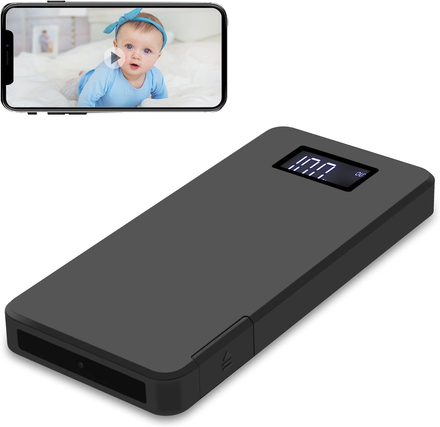 ZUNHAI Spy Camera Hidden Camera 10000mAh WiFi Power Bank Camera Nanny ...