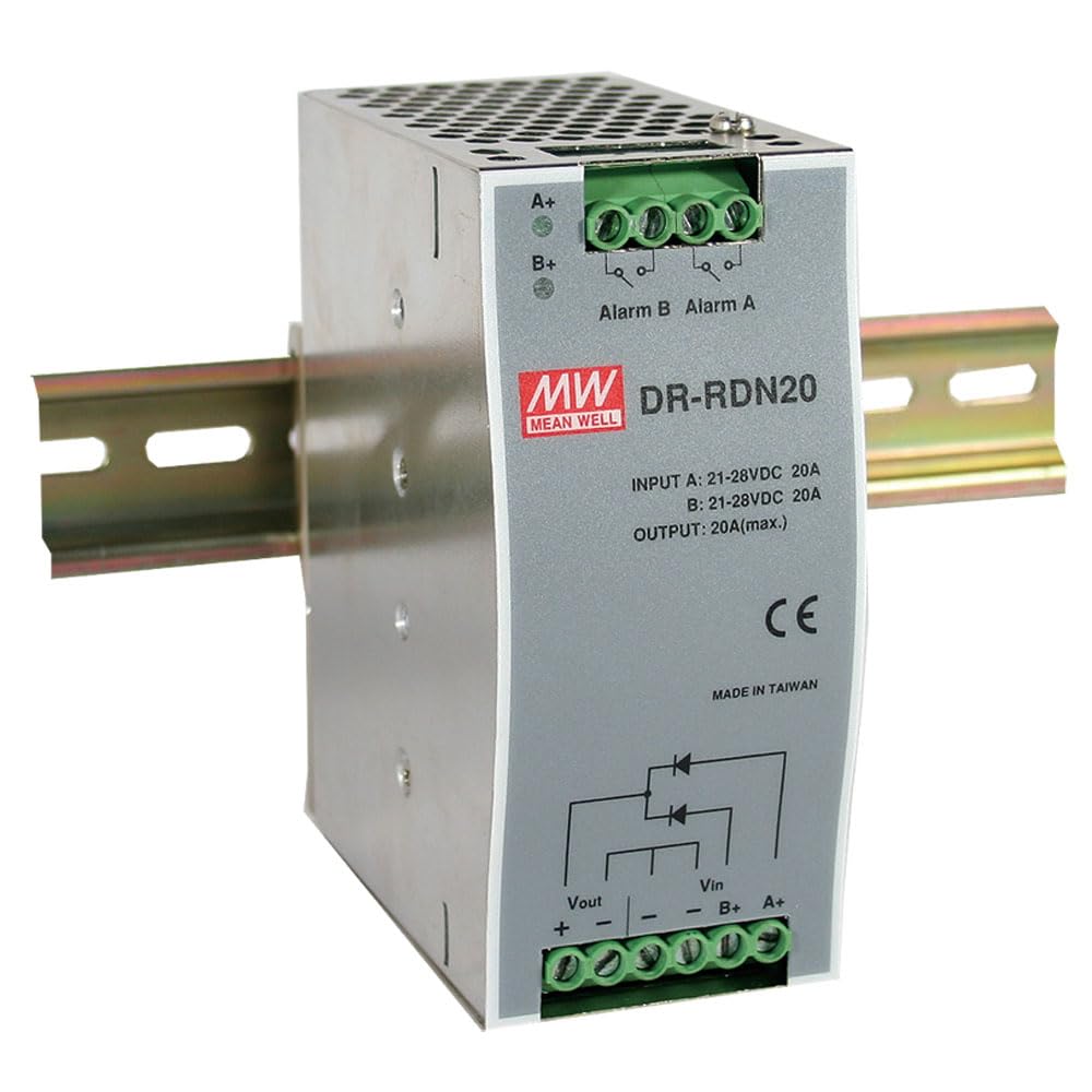 Amazon.com: MEAN WELL DR-RDN20 Power Supply Redundancy Module for 24V ...