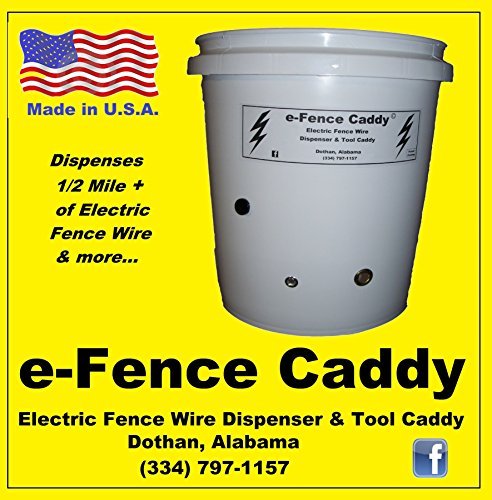 e-Fence Caddy - Electric Fence Wire Dispenser Reel & Tool Caddy: Amazon ...