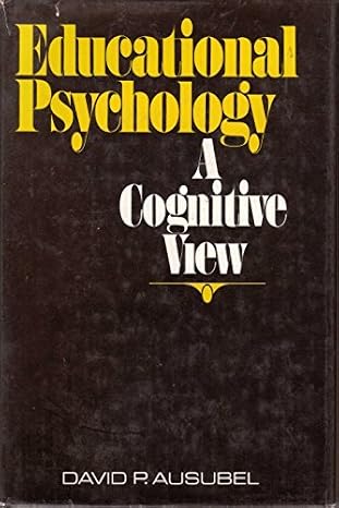 Amazon.com: Educational Psychology: A Cognitive View by David P ...