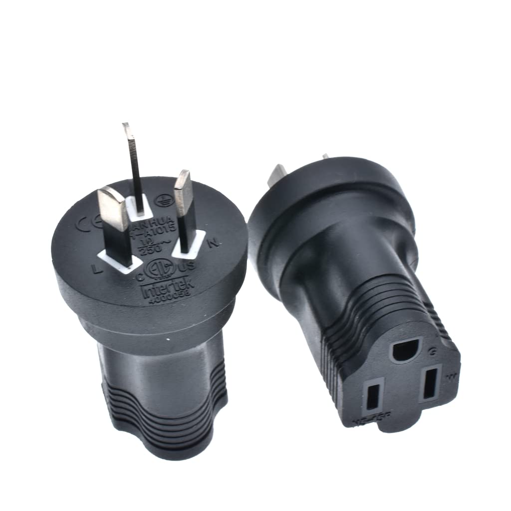 Tekit PDU UPS Power Plug Converter Adapter,USA NEMA 5-15R to Australia ...