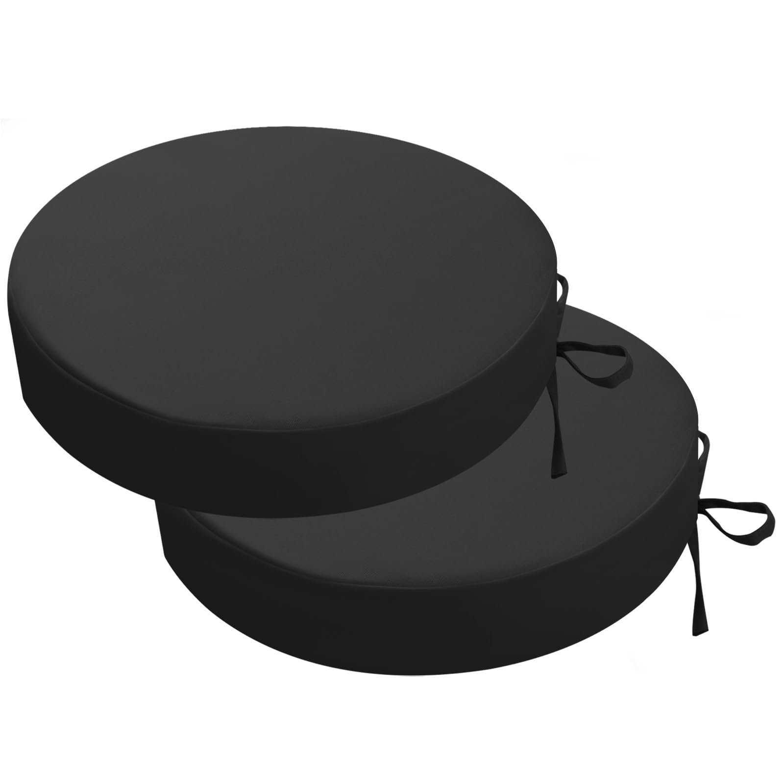 idee-home Outdoor Bistro Chair Cushions, Thick Round Seat Cushions Set ...