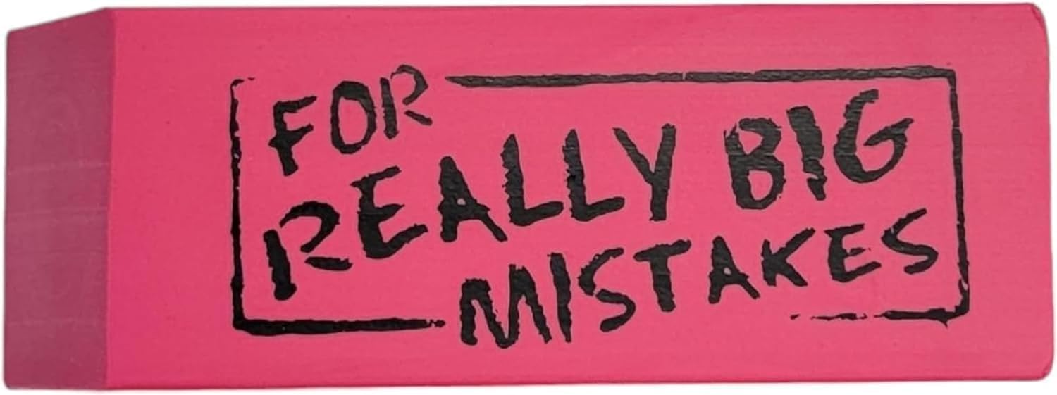 Silly Eraser for Big Mistakes, Pink : Amazon.co.uk: Stationery & Office ...
