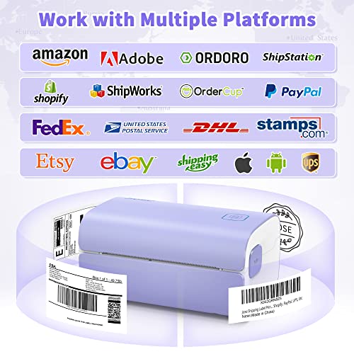 Snapklik.com : Jiose Bluetooth Thermal Shipping Label Printer - Desktop ...