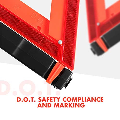 Snapklik.com : MYSBIKER Emergency Safety Warning Triangles, DOT ...
