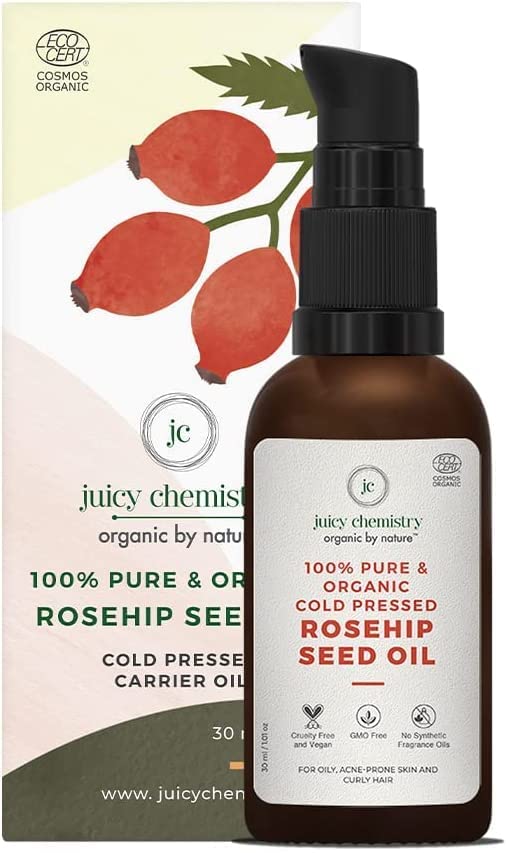 Amazon.com : METROL Juicy Chemistry Rosehip Seed Oil, 30ml, Pro-Vitamin ...