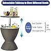 COSTWAY Ice Bucket Table, 30L Multifunctional Ice Beer Drinks Storage ...