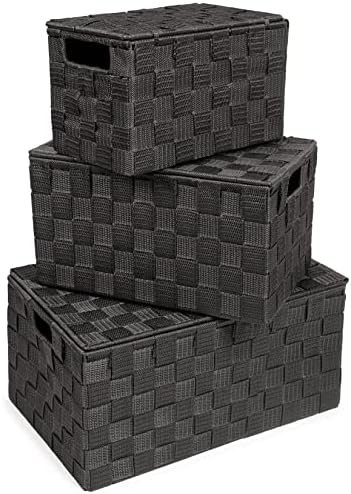 EHC Storage Baskets set of 3, Storage baskets for shelves, Storage ...