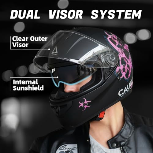 Snapklik.com : TRIANGLE Full Face Motorcycle Helmet Dual Visor Helmets ...