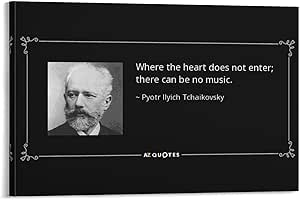Amazon.com: Pyotr Ilyich Tchaikovsky Inspirational Poster Wall Art ...