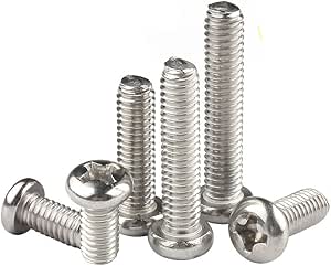 Amazon.com: Cross Recessed Pan Head Screws M1.2 M1.4 M1.6 M2 M2.5 M3 M4 M5 M6 304 Stainless ...