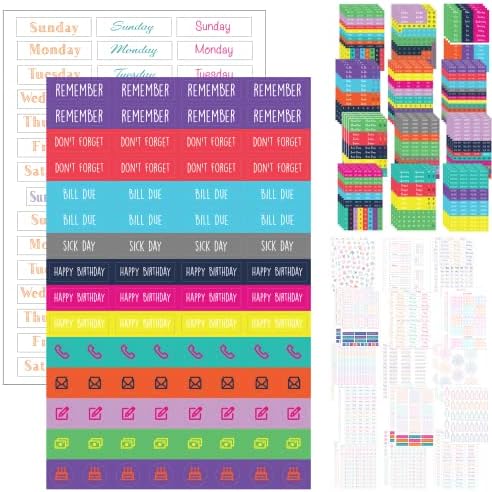 Amazon.com: Colorful Combo Weekly Planner Stickers Set - 78 Sheets for ...