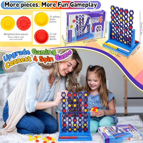 Connect 4 Spin Game, 2 Player Board Games Features Spinning Connect 4 ...