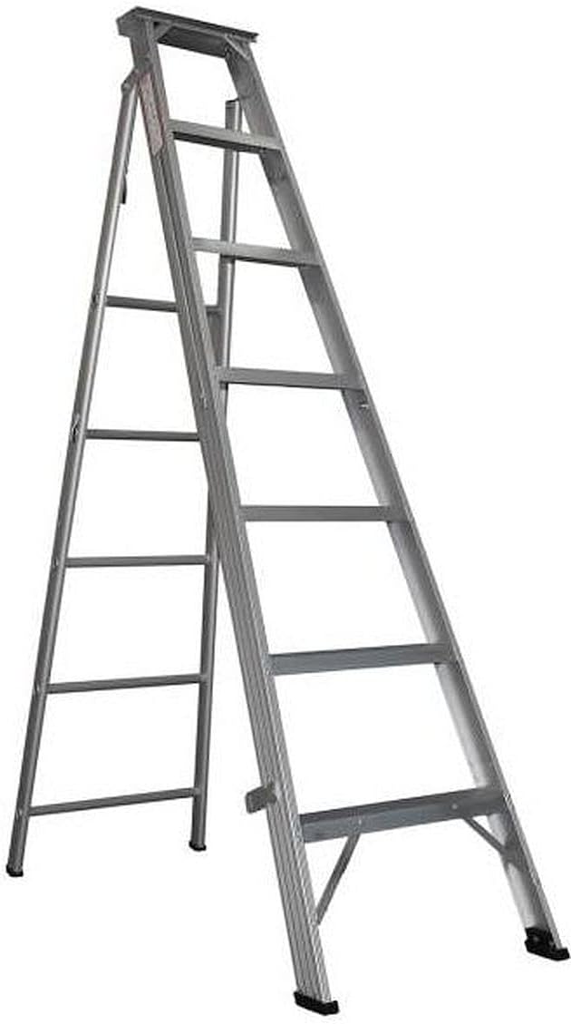 Zamil Dual Purpose Heavy Duty Extendable Aluminum Ladder, 7 Step Ladder ...