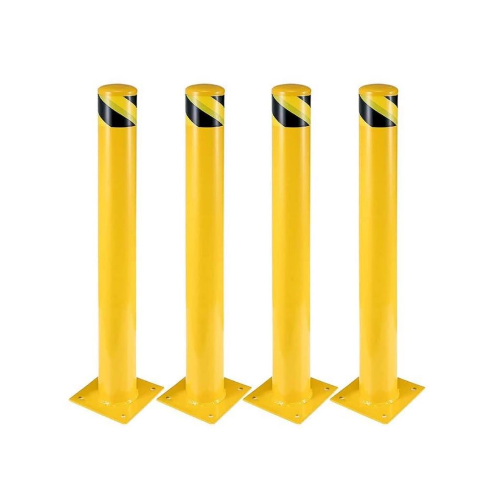 Safety Bollard 4 Packs 48 Inch Height Bollard Post Steel | Desertcart INDIA