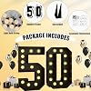Amazon.com: 4FT Marquee Light up Numbers 50 Large Black Marquee Numbers ...