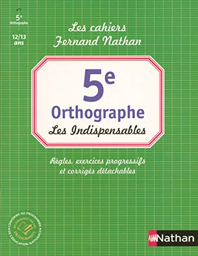 Amazon.com: CAHIERS FERNAND ORTHOGRAPHE 5E: 9782091855530: Collectif ...