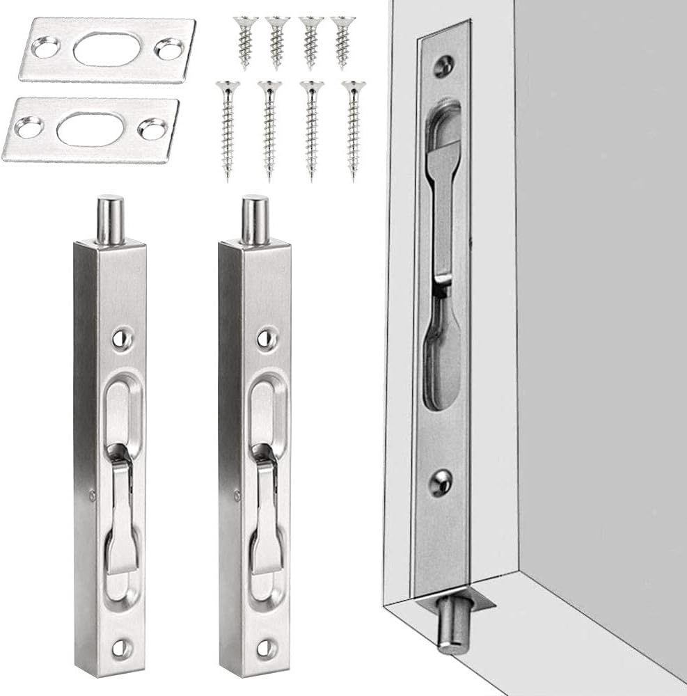 Brushed Chrome Rebate Kit for Latch on Double Doors : Amazon.co.uk: DIY ...