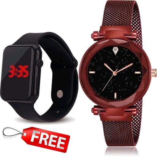 Buy STARWATCH New Design Magnetic Strap Analogue Watch and Rubber Strap ...