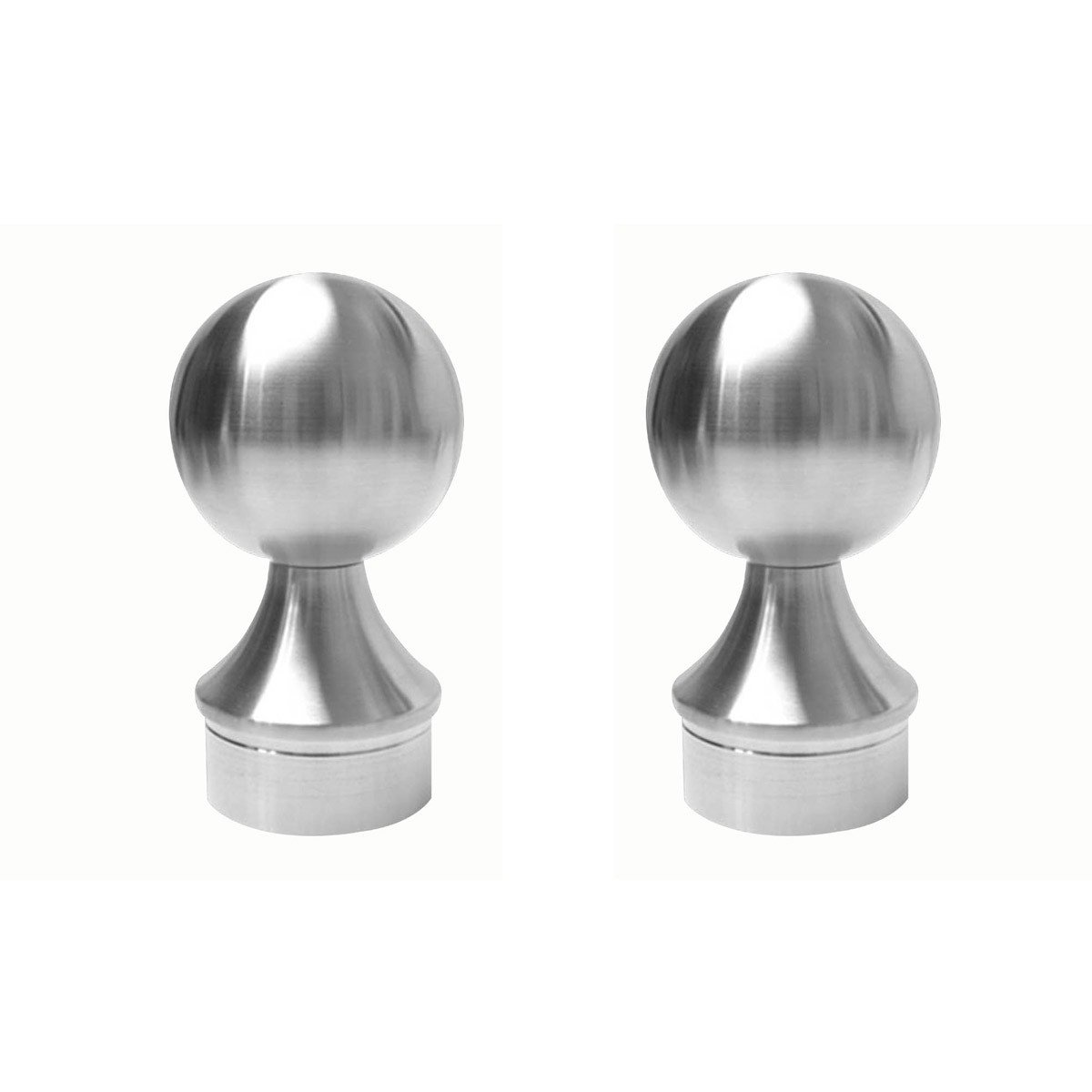 Amazon.com: 2" Ball End Cap Handicap Bar Foot Rail Stainless Steel Pack ...