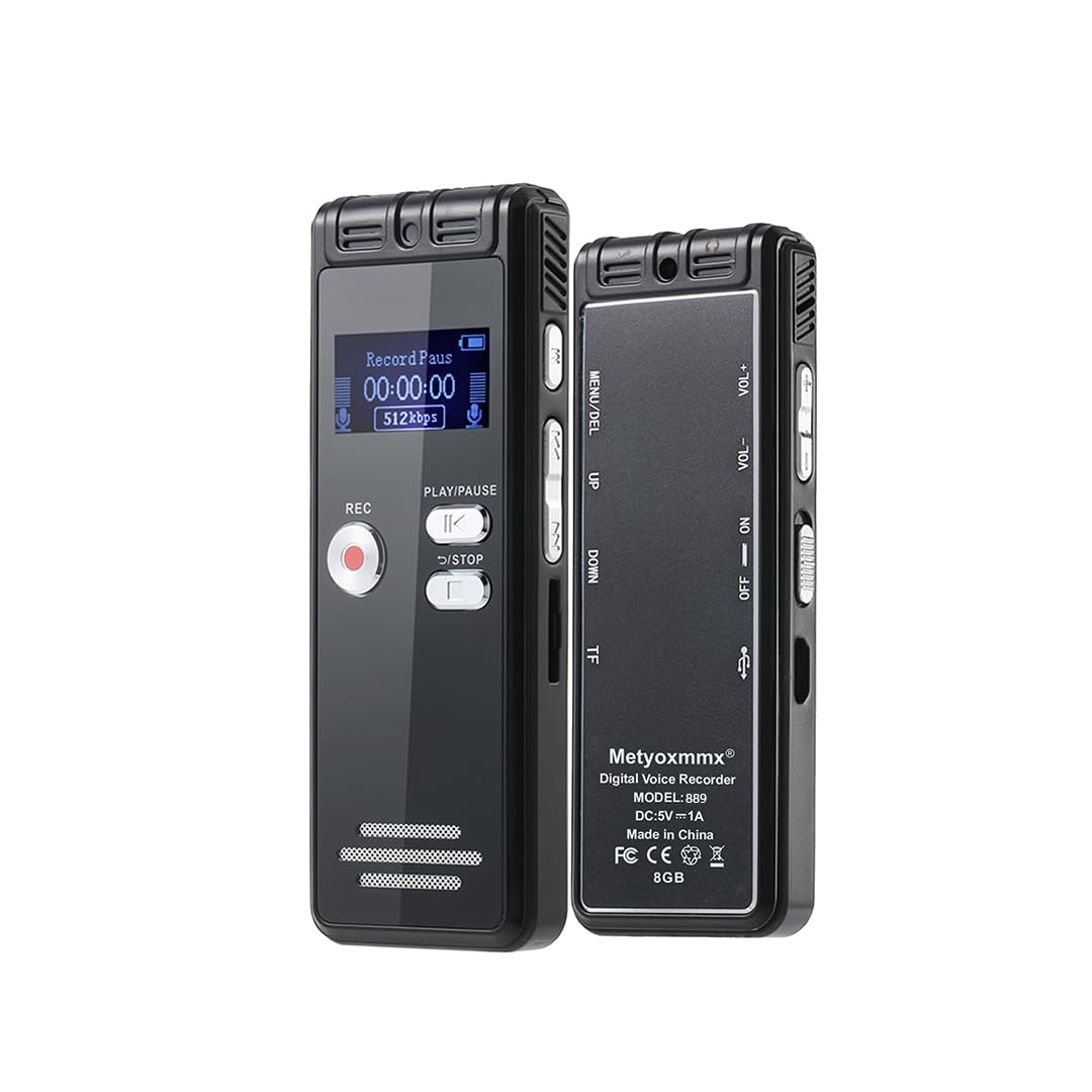 Amazon.com: Metyoxmmx Digital Voice Recorder Mini Voice Recorder ...