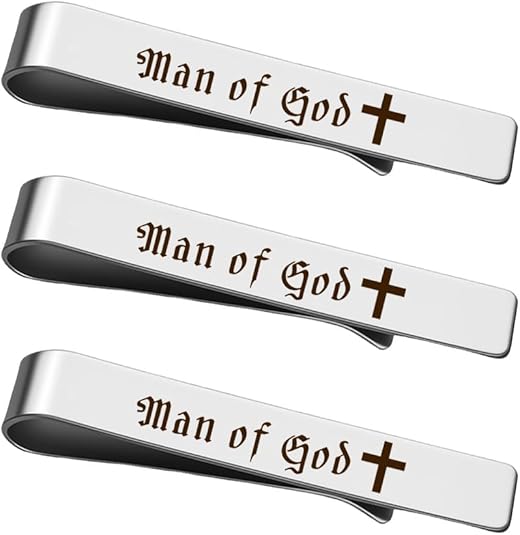 Amazon.com: Religious Cross Tie Clips for Men Pastor Appreciation Gifts ...