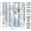 Amazon.com: GKLEASG Nautical Beach Shower Curtain, Blue Tropical Coral ...