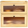 Amazon.com: Sunhoo Bread Box for Kitchen Countertop Wooden Bread ...