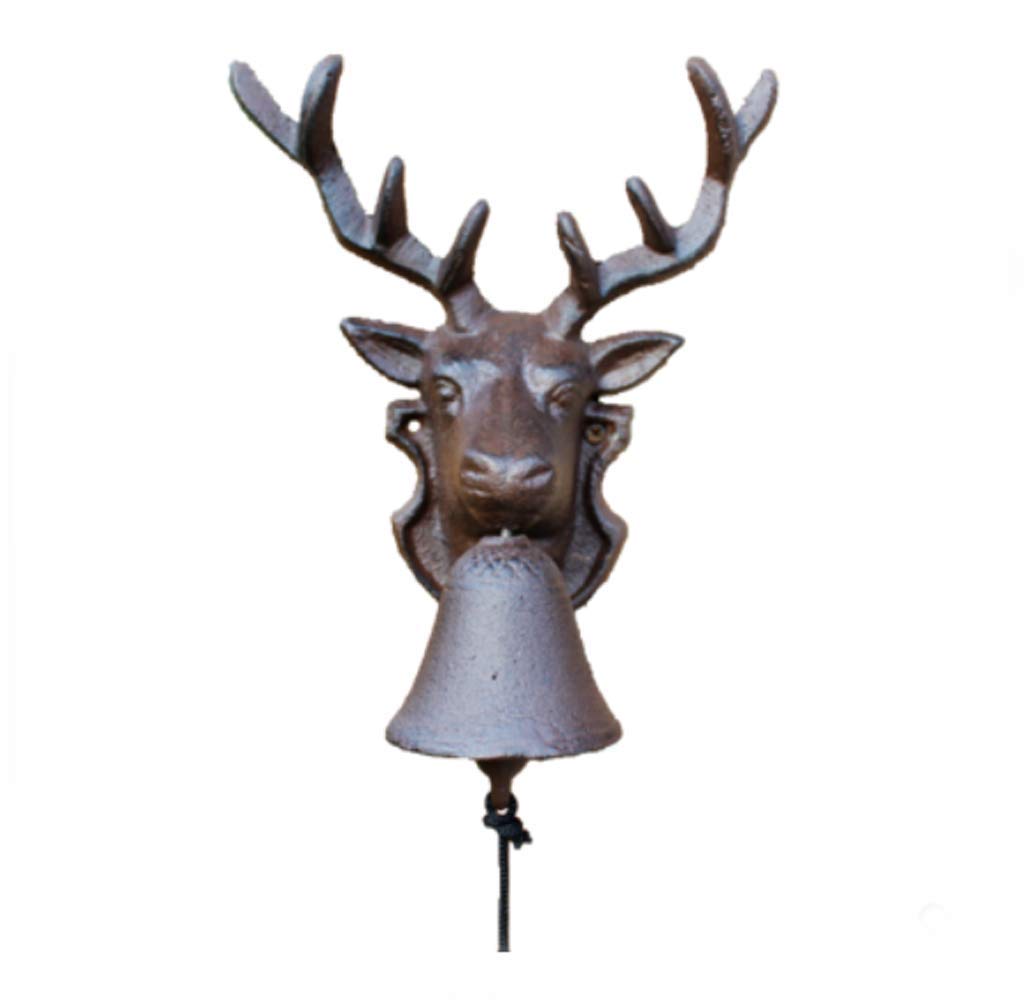 sleeri Cast Iron Dinner Bell, Cast Iron Door Bell - Deer Head Door Bell ...