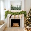 WBHome 6ft Pre-lit Real Touch Norfolk Pine Prelit Christmas Garland, Winter Greenery Garland for ...