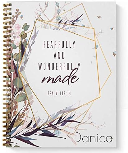 Amazon.com : Wonderfully Made Personalized Religious Notebook/Journal ...