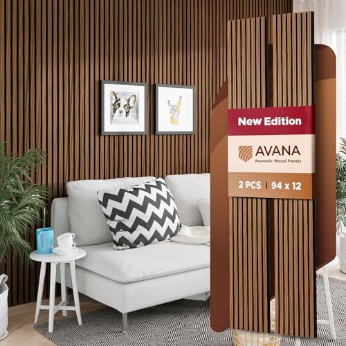 **READ NOTES**(DAMAGED) Avana Acoustic Wood Wall Panels – 94.4 x 12.6 ...