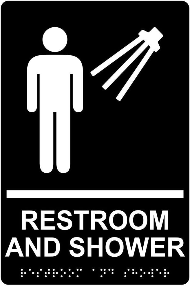 Amazon.com : Kubik Letters Premium Shower Room Sign with Slider for ...